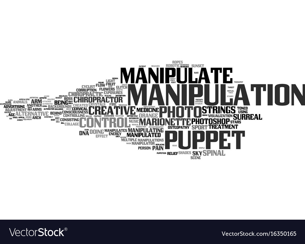 Manipulate word cloud concept Royalty Free Vector Image