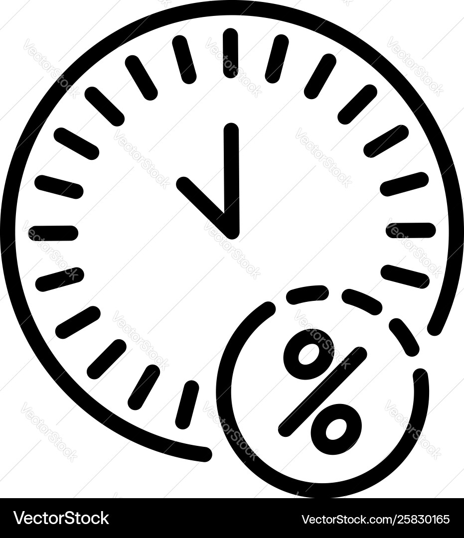 Mortgage repayment time icon outline style Vector Image