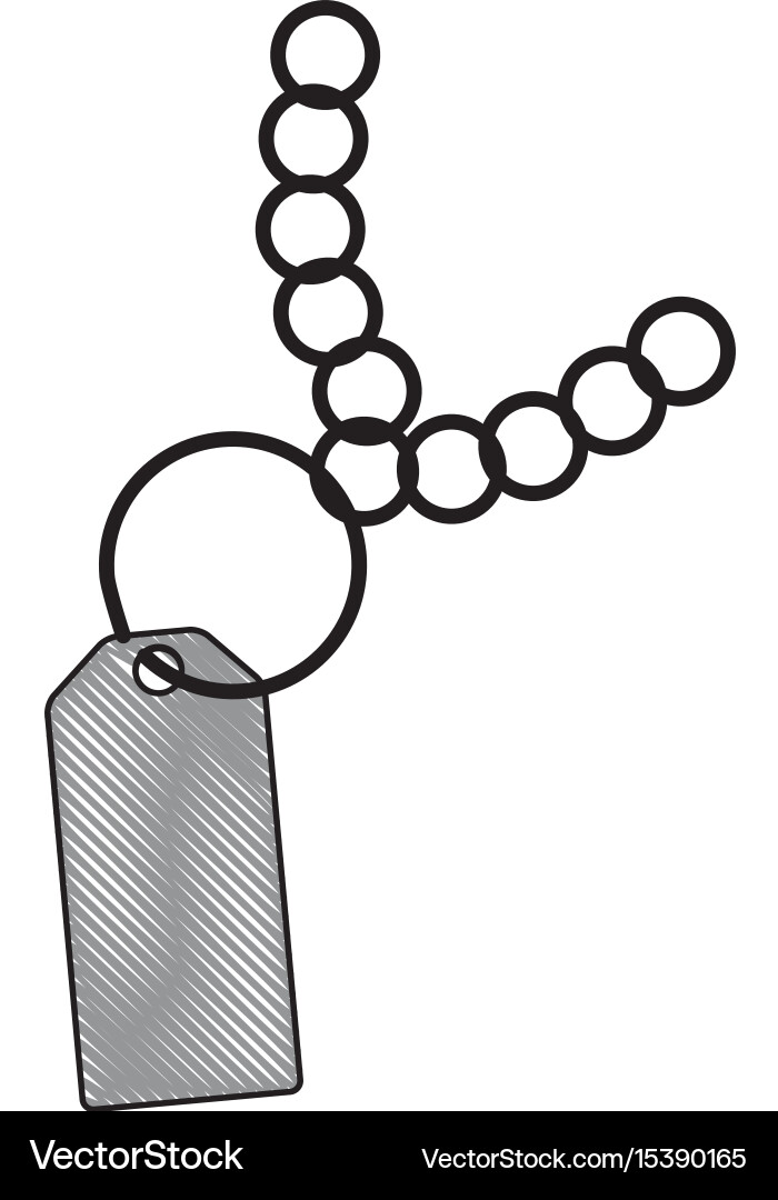 Paper tag with ring market empty with chain Vector Image