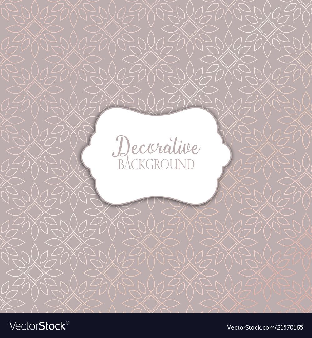Rose gold pattern background Royalty Free Vector Image