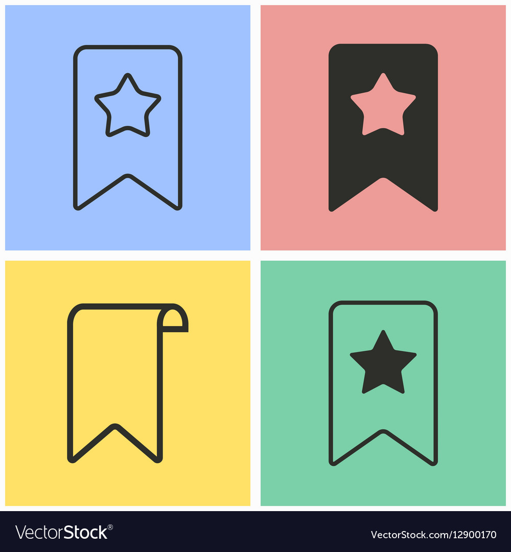 Bookmark icon set Royalty Free Vector Image - VectorStock Bookmark icon set Royalty Free Vector Image - VectorStock