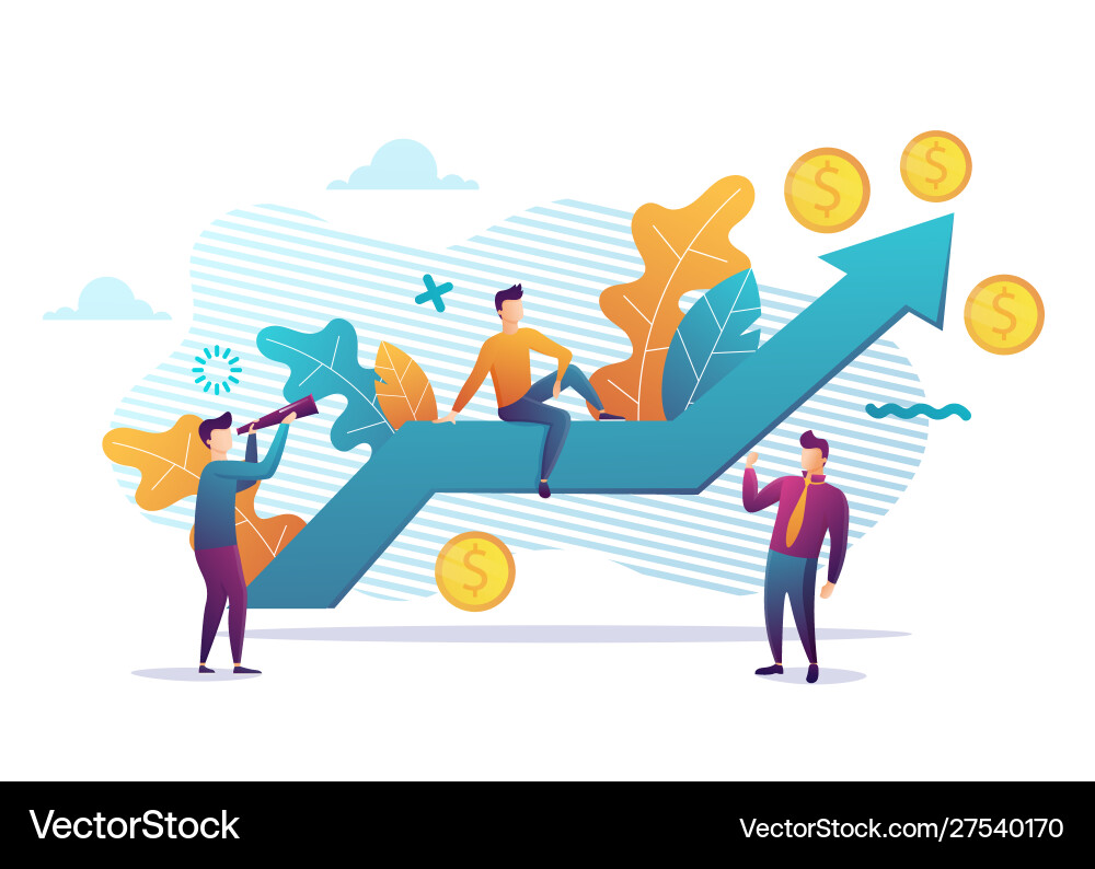 Business strategy financial analytics profit Vector Image