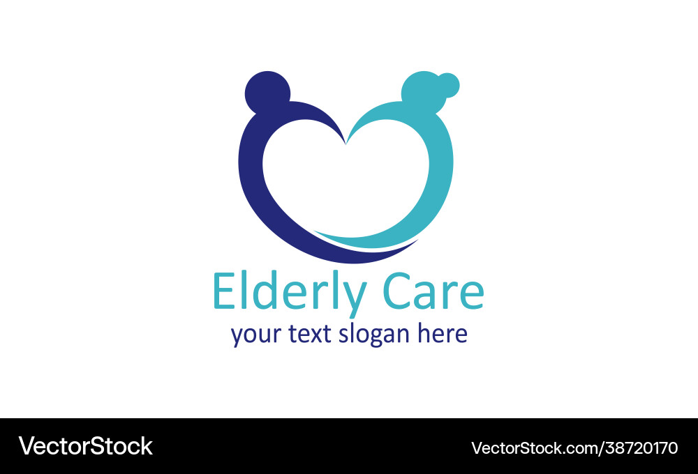 Elderly care logo design best logo Royalty Free Vector Image