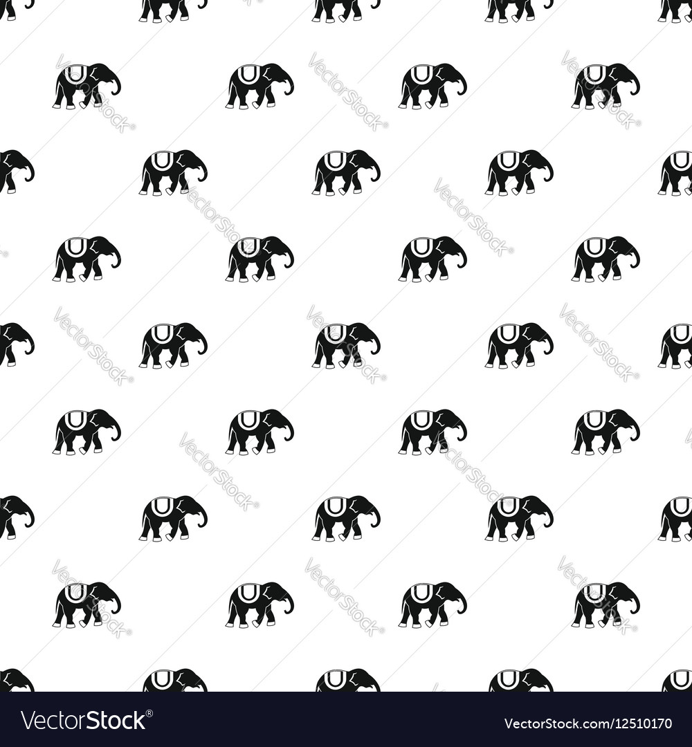 Elephant pattern simple style Royalty Free Vector Image