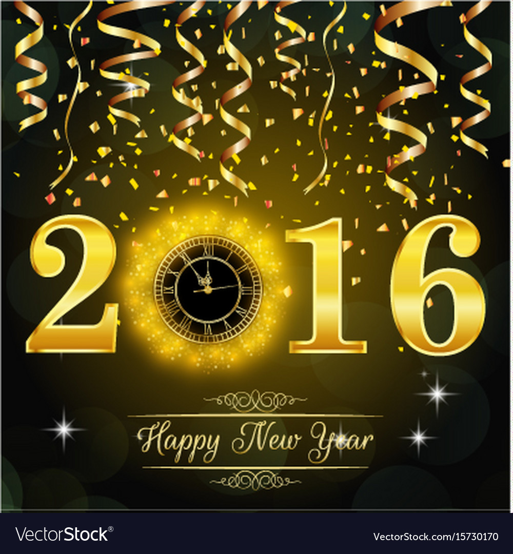 Happy new year 2016 background Royalty Free Vector Image