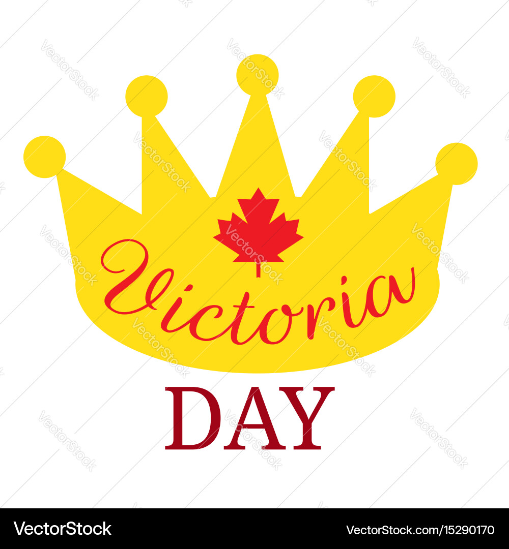 Happy victoria day sticker Royalty Free Vector Image
