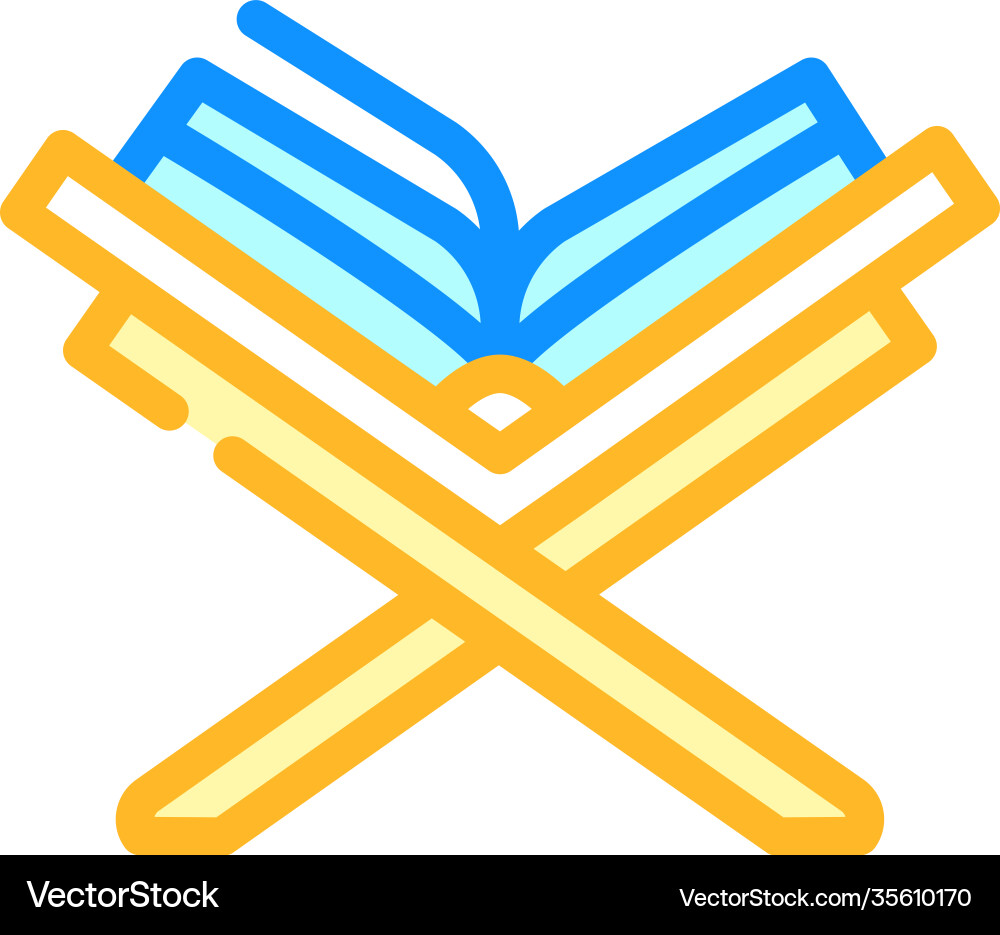 Koran book color icon Royalty Free Vector Image