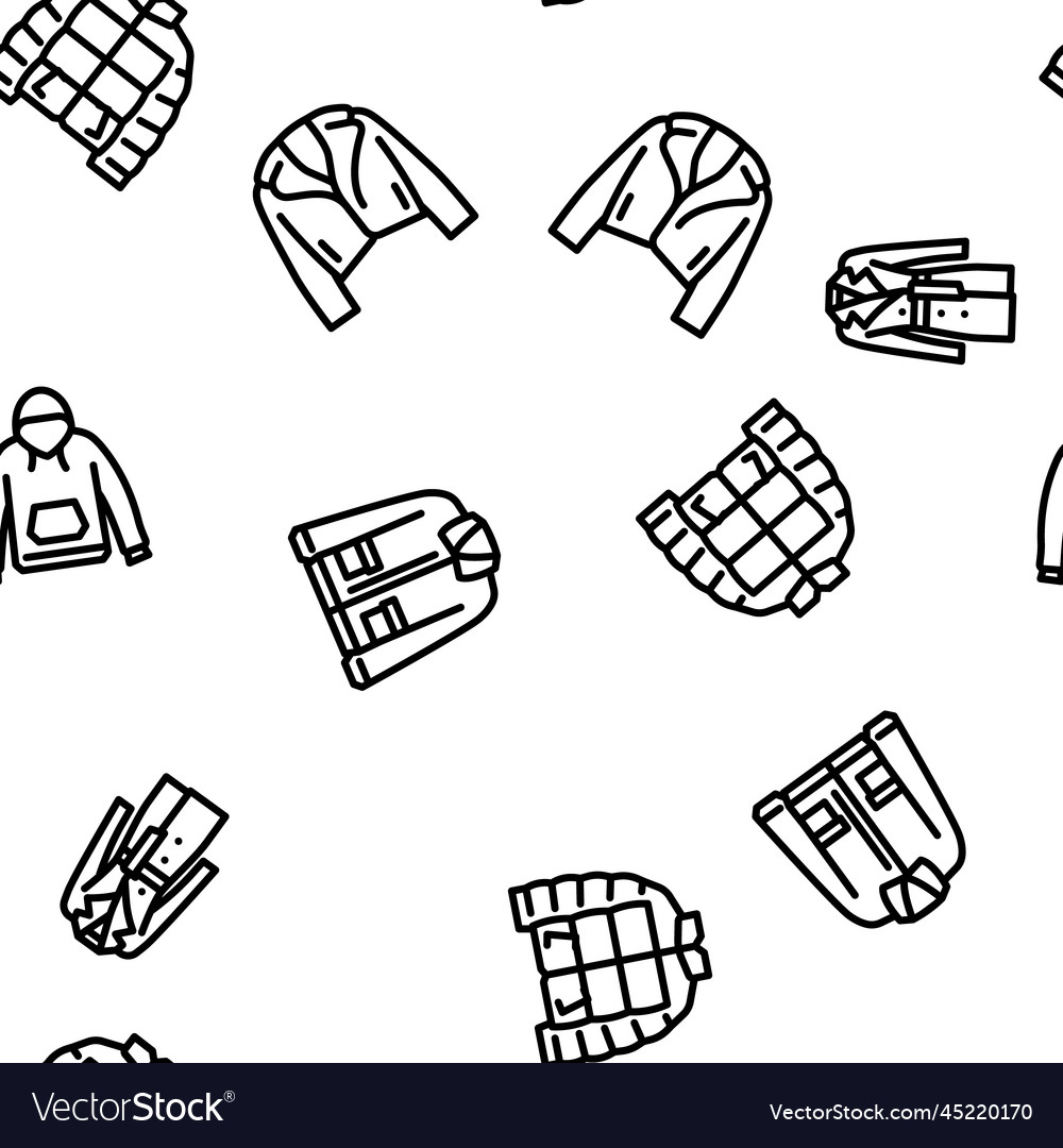 Outerwear Female Clothes Girl Seamless Royalty Free Vector