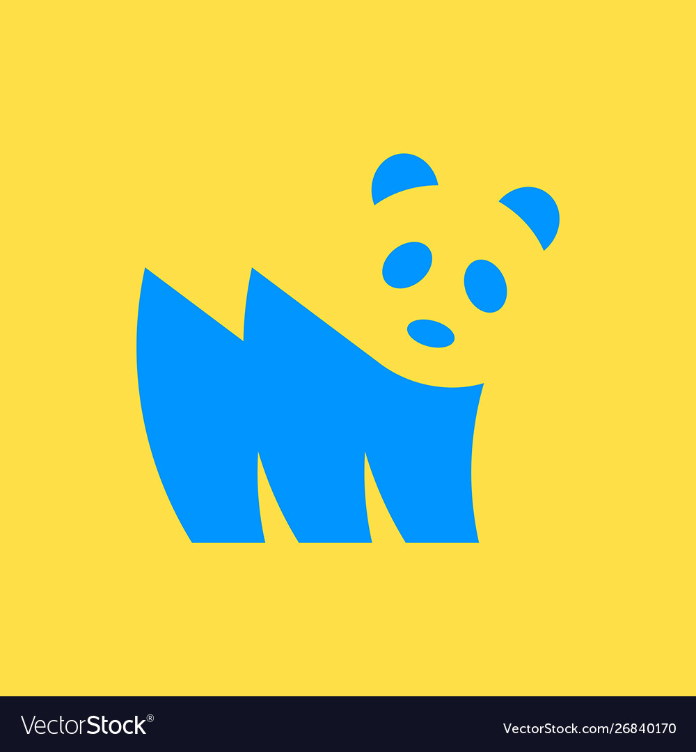 Panda logo Royalty Free Vector Image - VectorStock