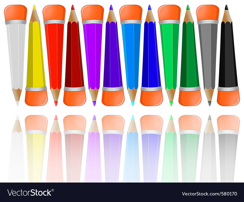 Pencils object Royalty Free Vector Image - VectorStock