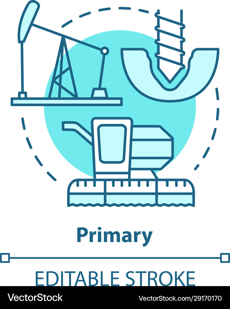 Primary blue concept icon product fabrication Vector Image