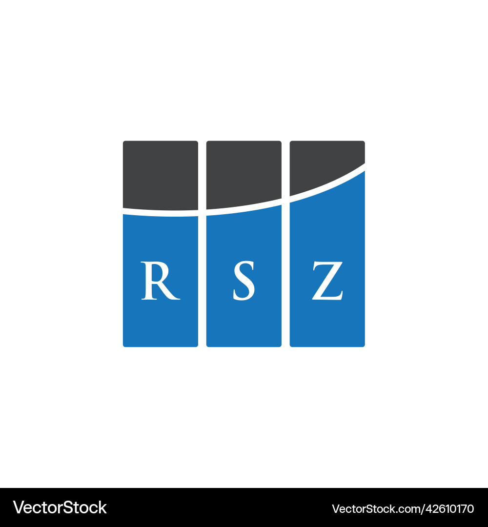 Rsz letter logo design on white background Vector Image