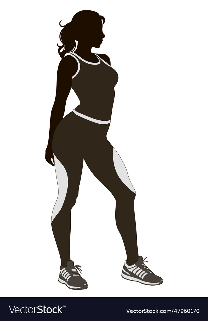 Running woman abstract silhouette Royalty Free Vector Image