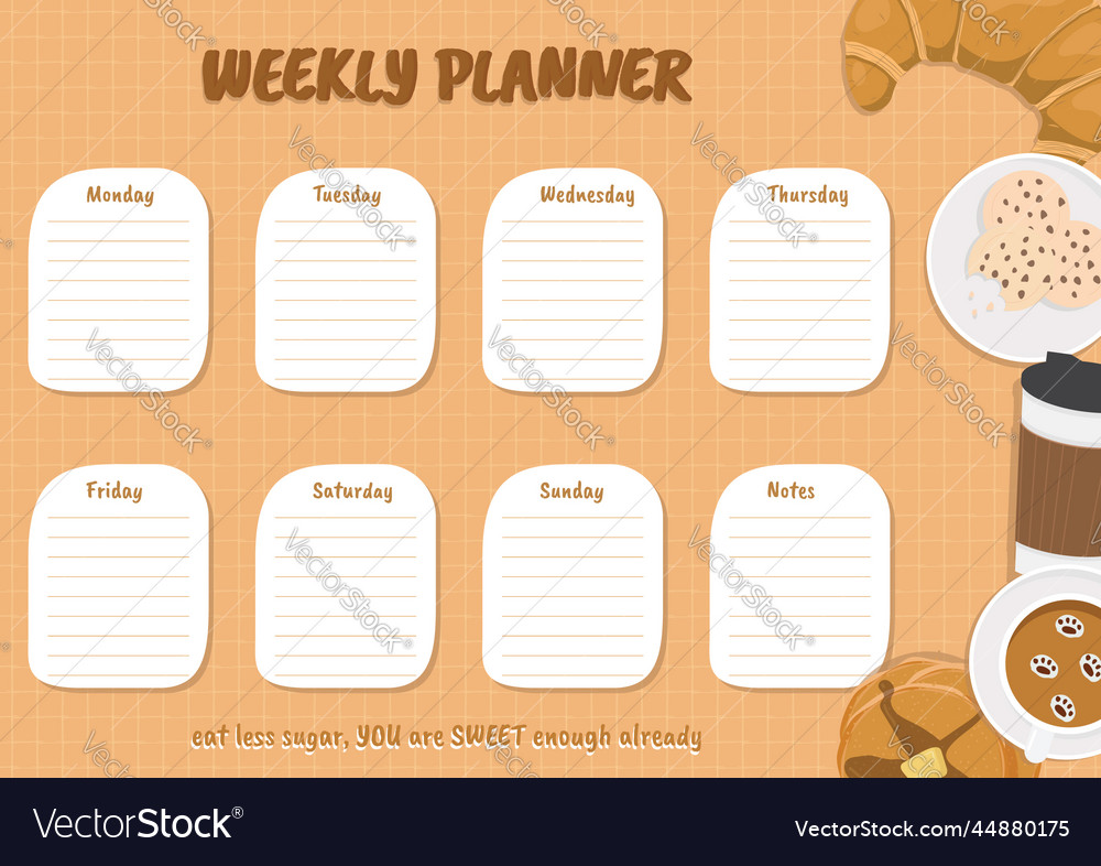 Bakery and coffee document template Royalty Free Vector