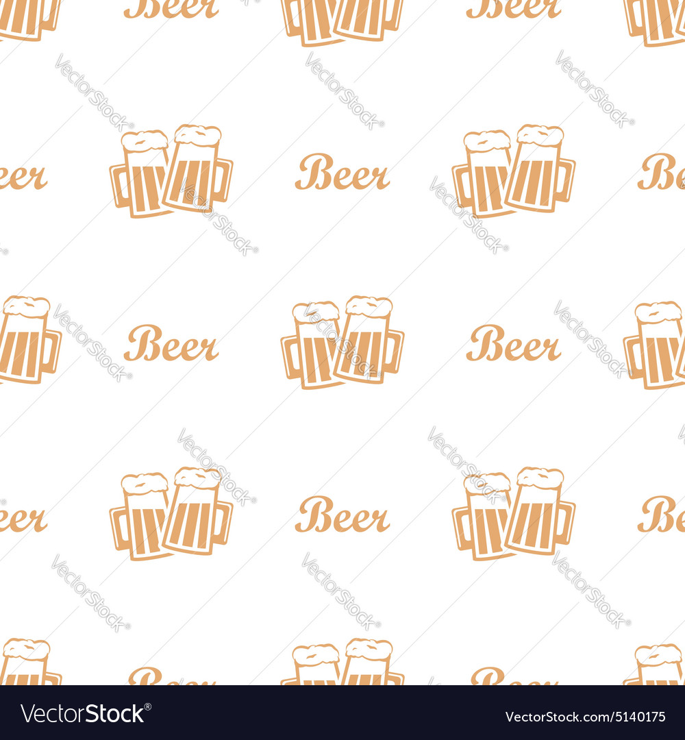 Beer mug seamless pattern Royalty Free Vector Image Beer mug seamless pattern Royalty Free Vector Image