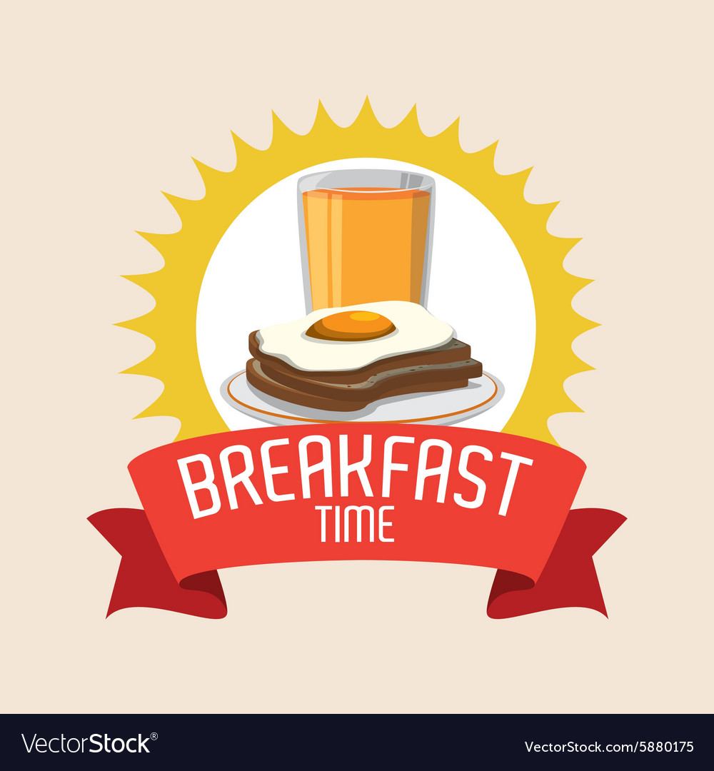 Breakfast design Royalty Free Vector Image - VectorStock