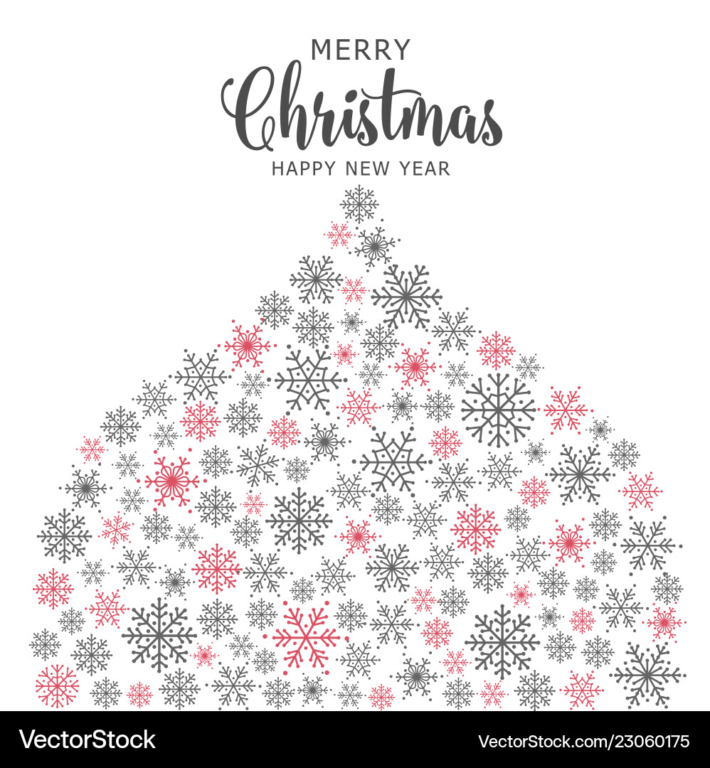 Christmas card with snowflakes Royalty Free Vector Image