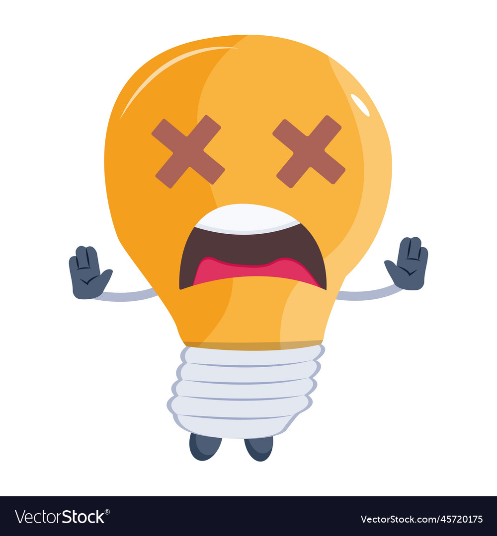 Dead bulb Royalty Free Vector Image - VectorStock