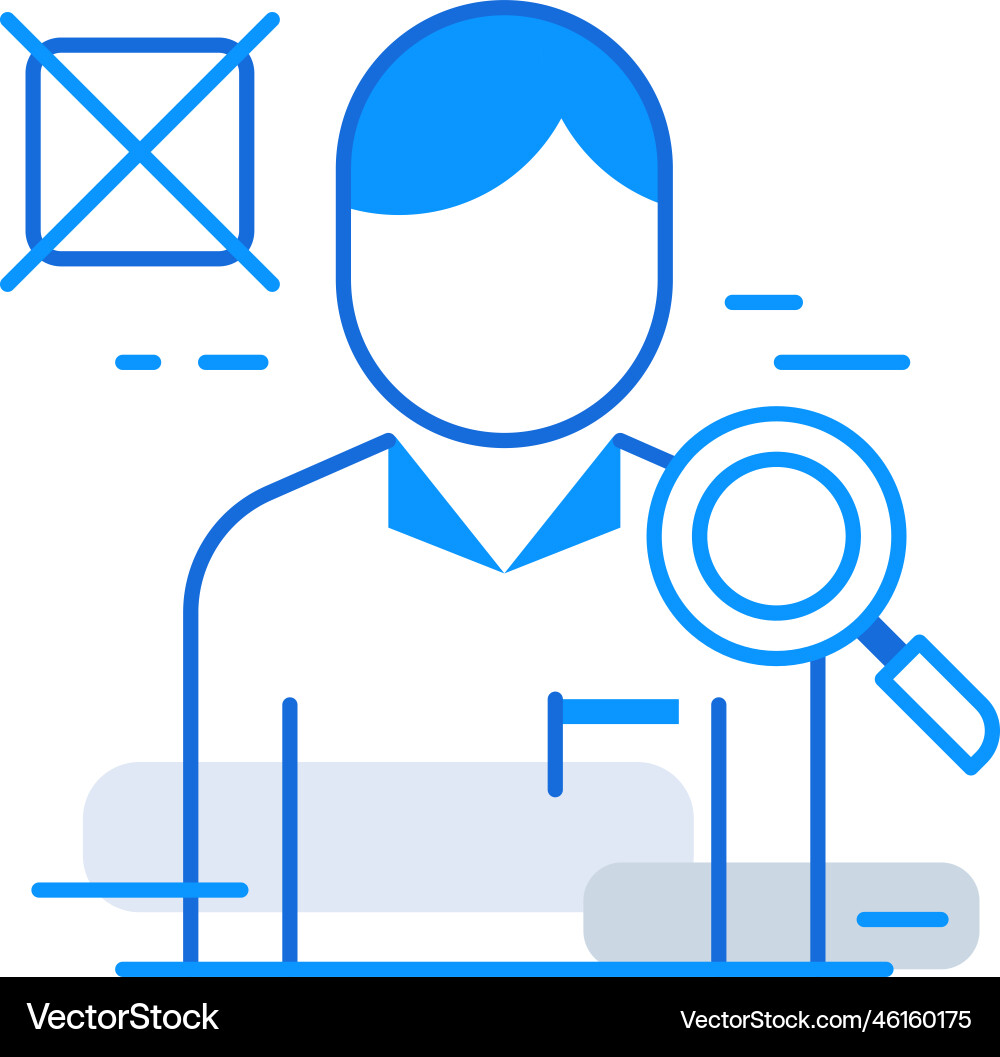 Not suitable candidate business people icon with Vector Image