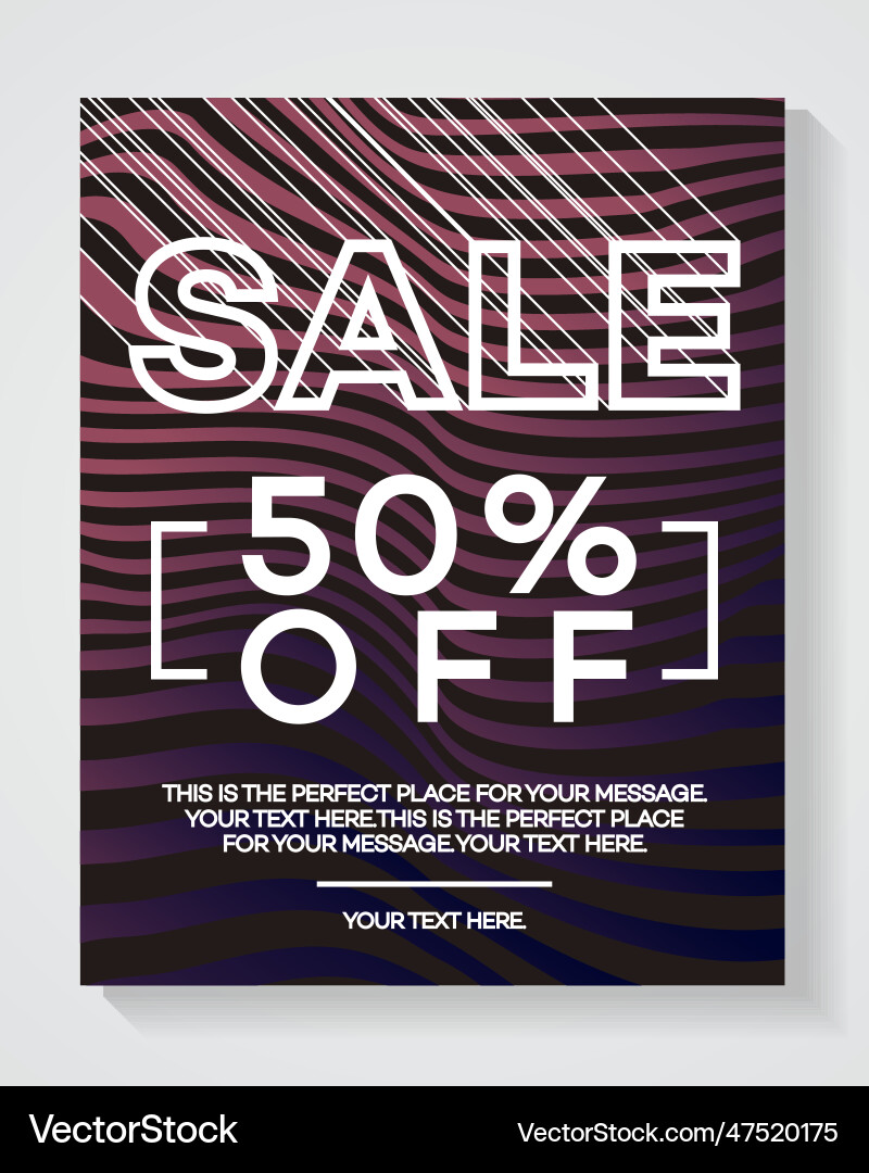 Sale cover design template set with abstract lines