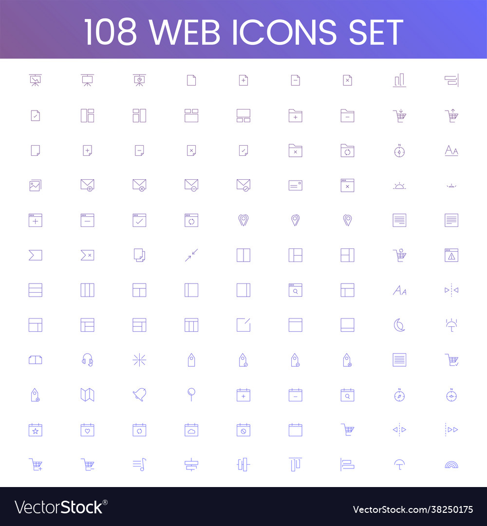 Set computer icon Royalty Free Vector Image - VectorStock