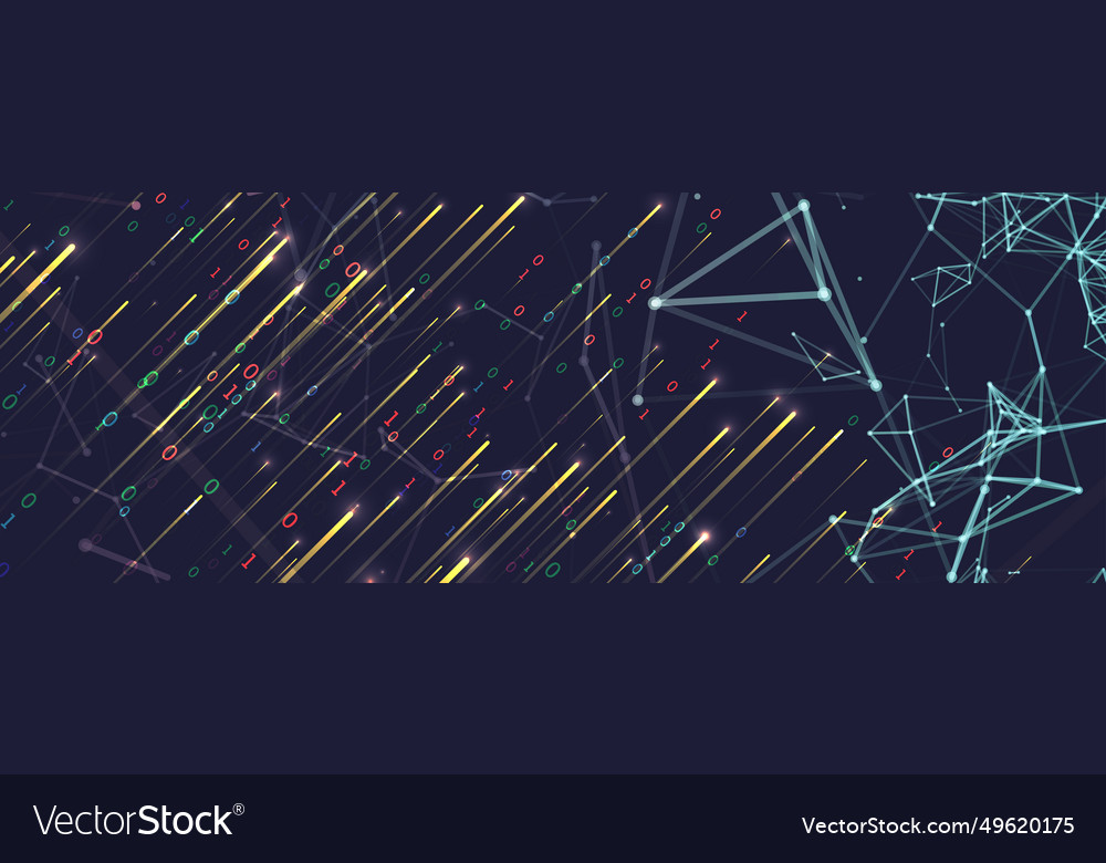 Technology background big data concept binary Vector Image