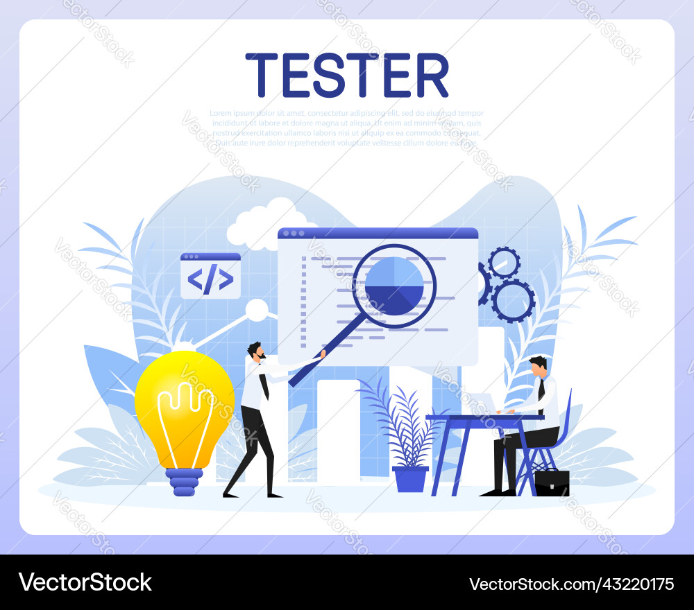 Tester people great design for any purposes flat Vector Image