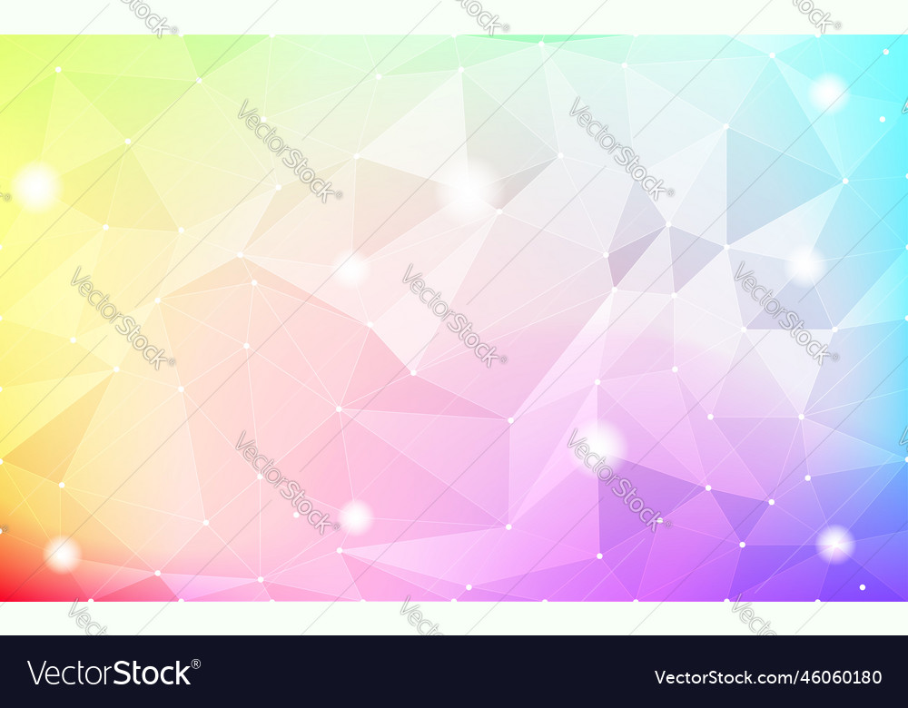 Background material polygon-like rainbow gradient Vector Image