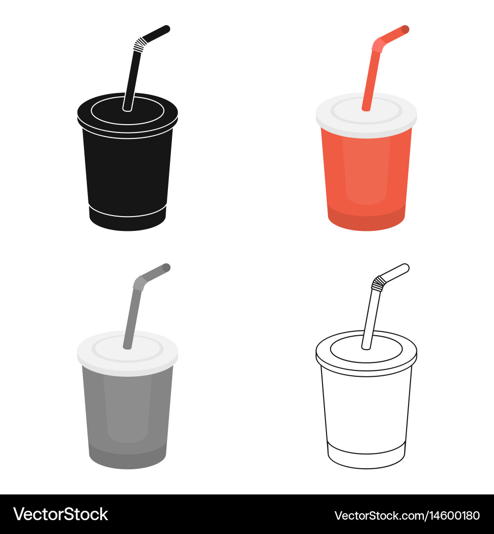 Coca-cola icon in cartoon style for web Royalty Free Vector