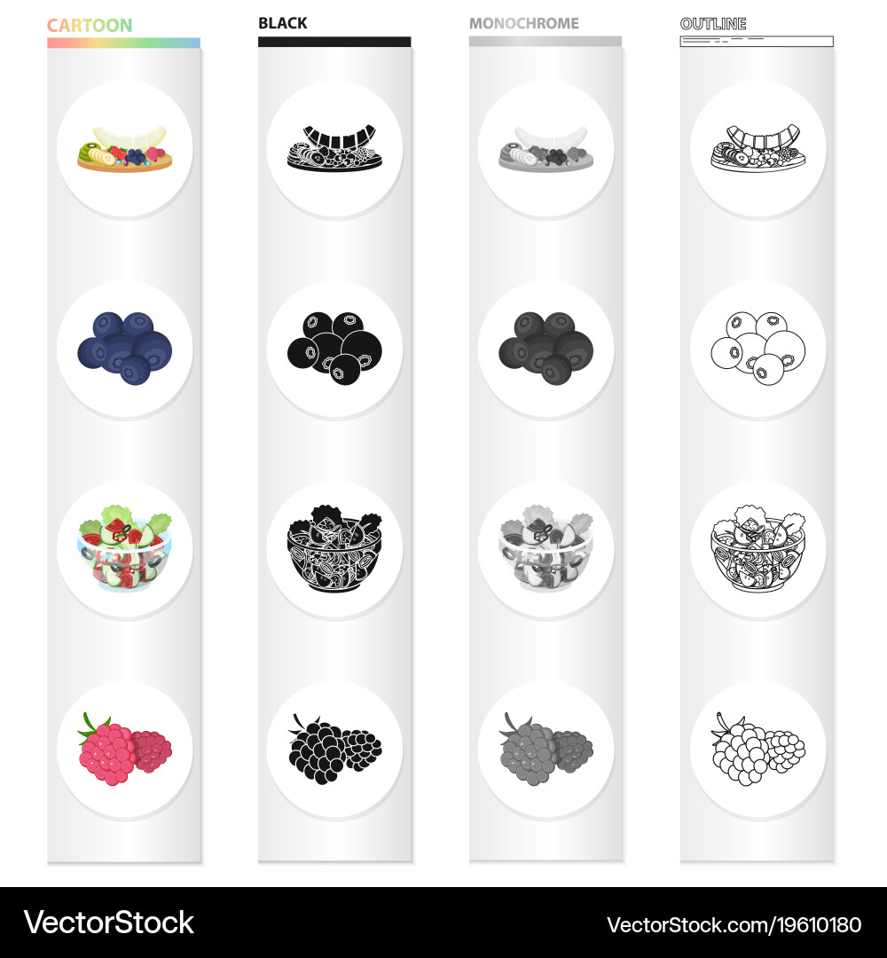 Cutting board with fruits blueberries Royalty Free Vector