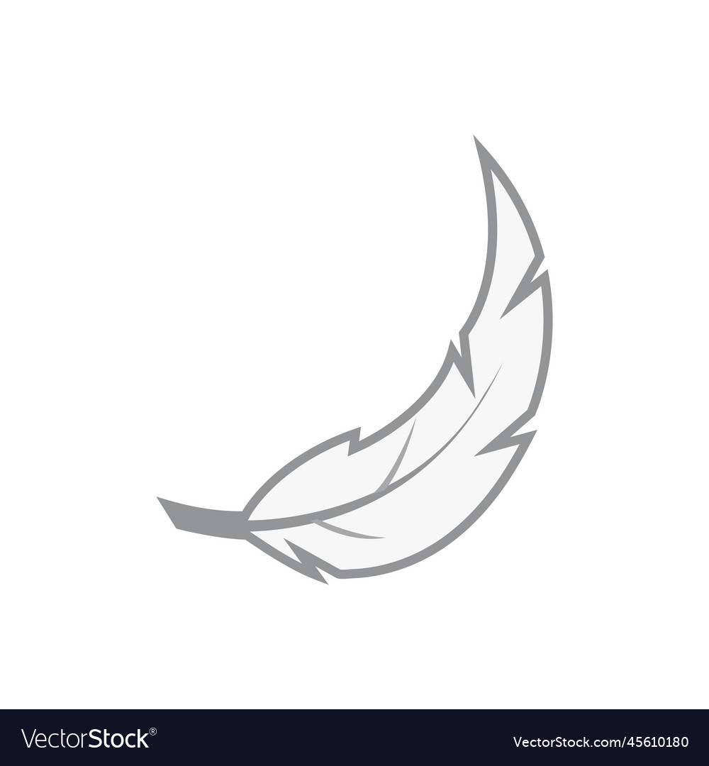 Feather icon template Royalty Free Vector Image