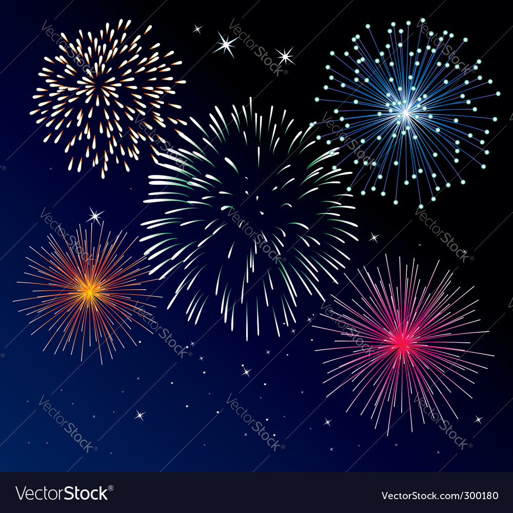 Fireworks Royalty Free Vector Image - VectorStock