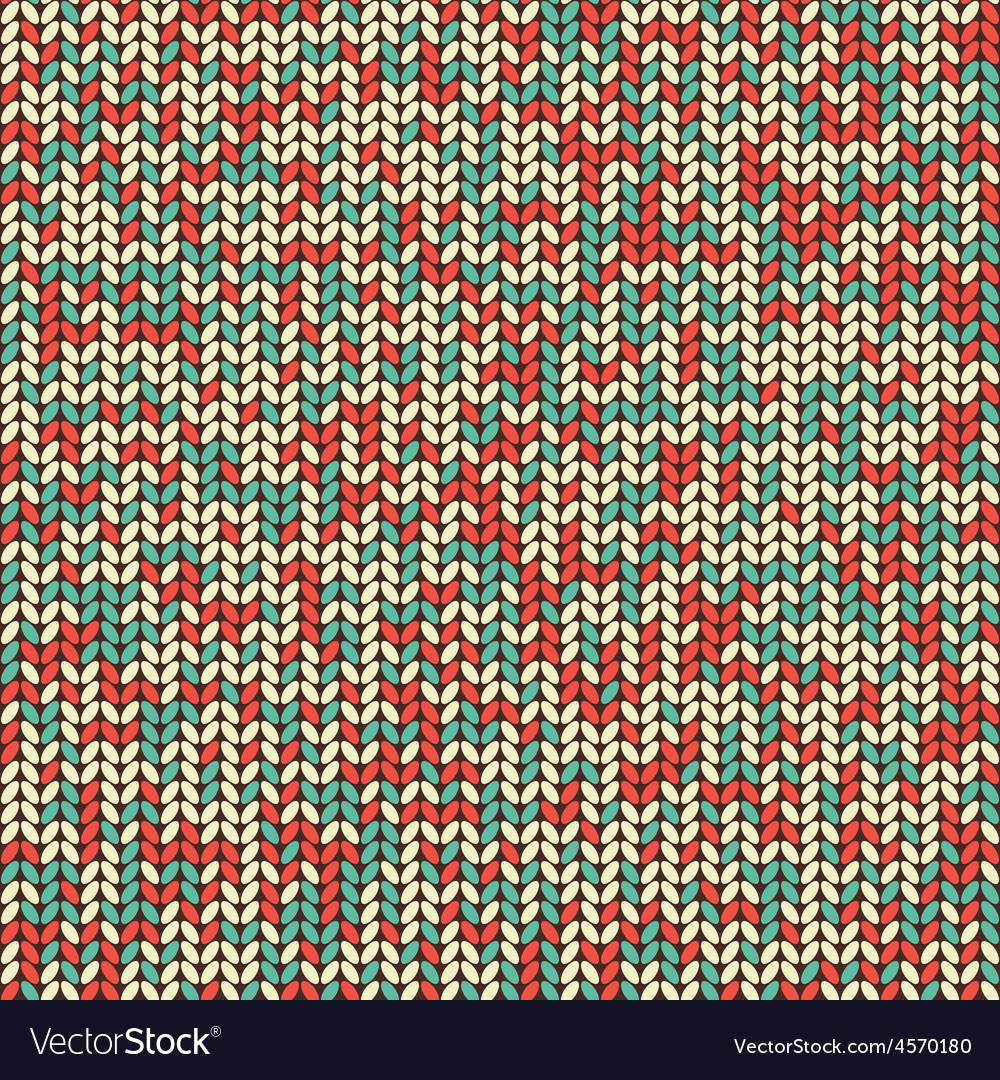 Knit seamless pattern Royalty Free Vector Image