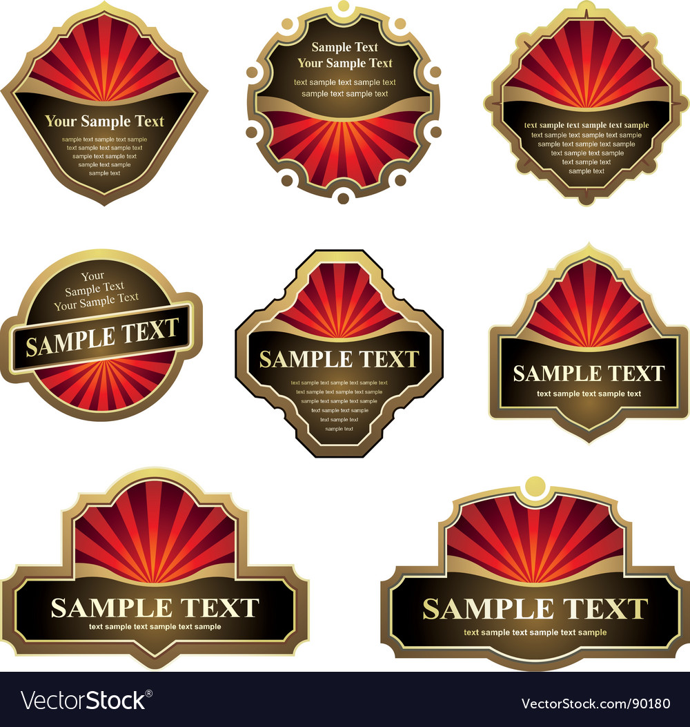 Label design Royalty Free Vector Image - VectorStock