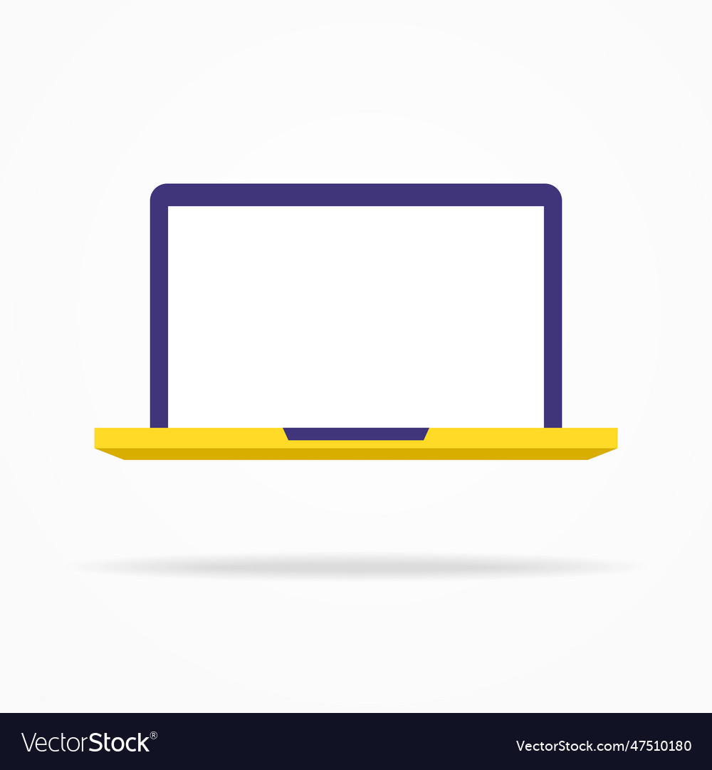 Laptop template flat style Royalty Free Vector Image