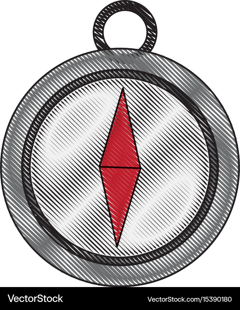 Navigation compass icon destination travel Vector Image