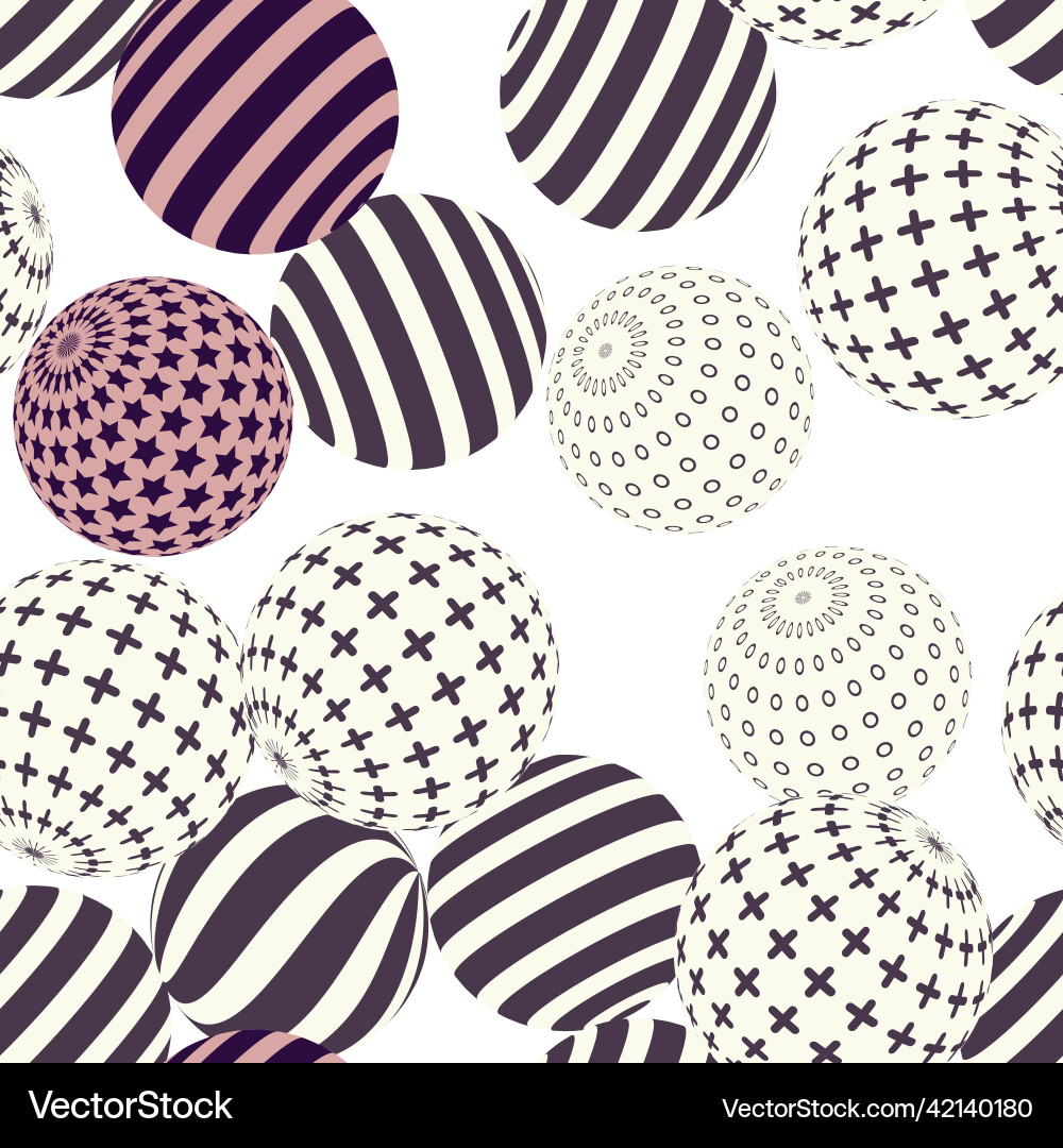 Retro 3d of abstract balls great Royalty Free Vector Image