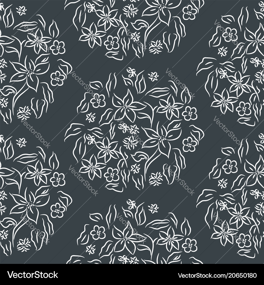 Seamless pattern floral print Royalty Free Vector Image