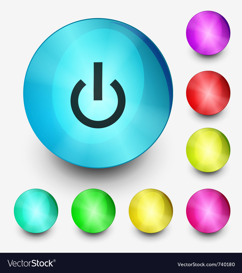 Set of power buttons Royalty Free Vector Image