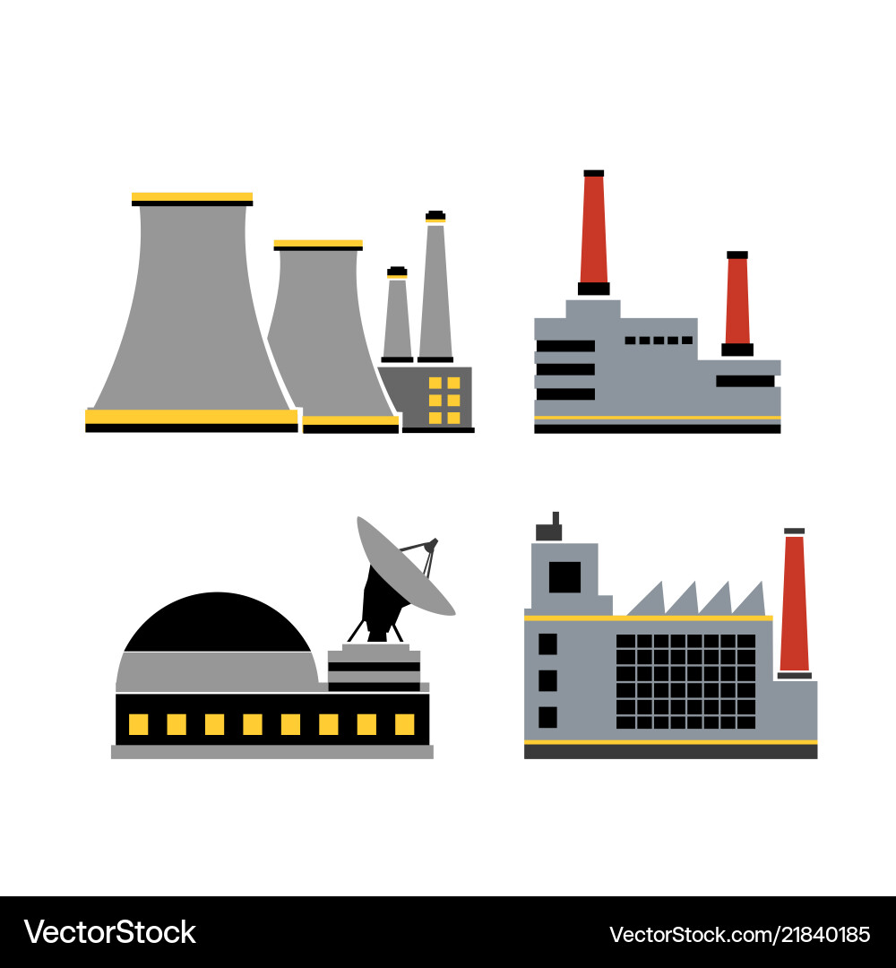 A set of design industrial Royalty Free Vector Image