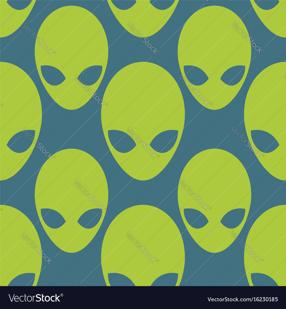 Alien seamless pattern space invaders background Vector Image