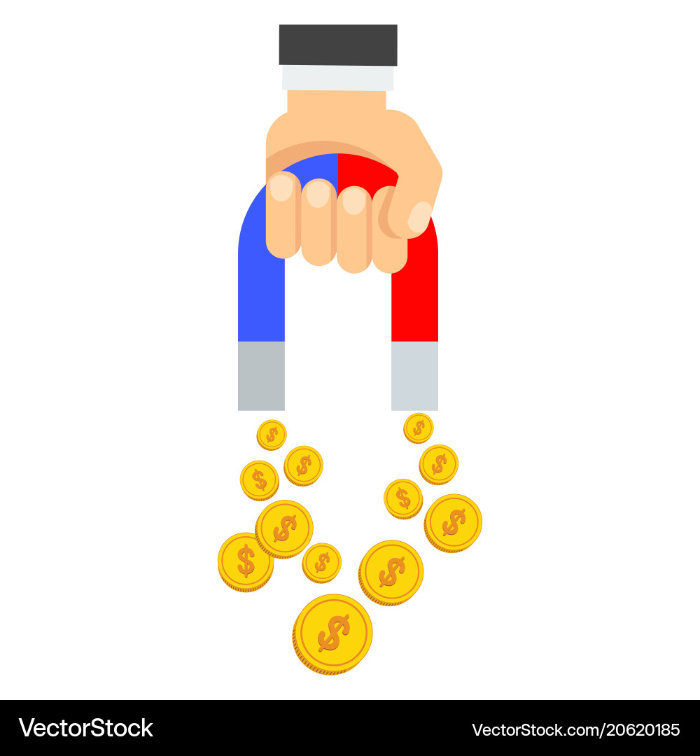 Attraction of money Royalty Free Vector Image - VectorStock