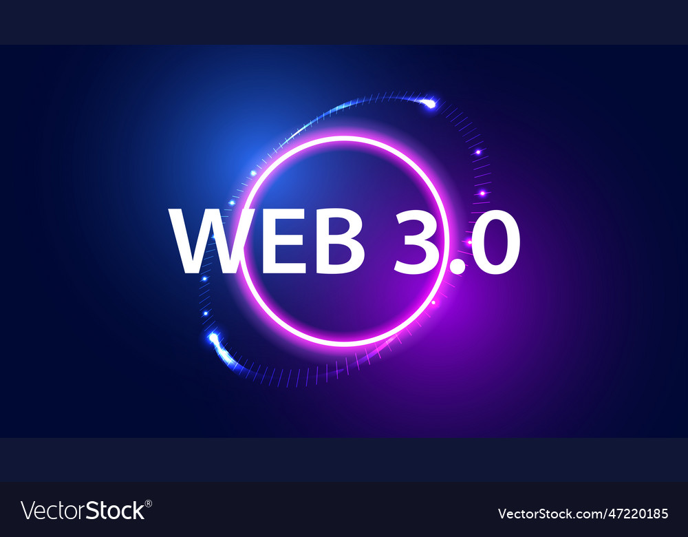 Digital web 30 concept semantic web and ai Vector Image