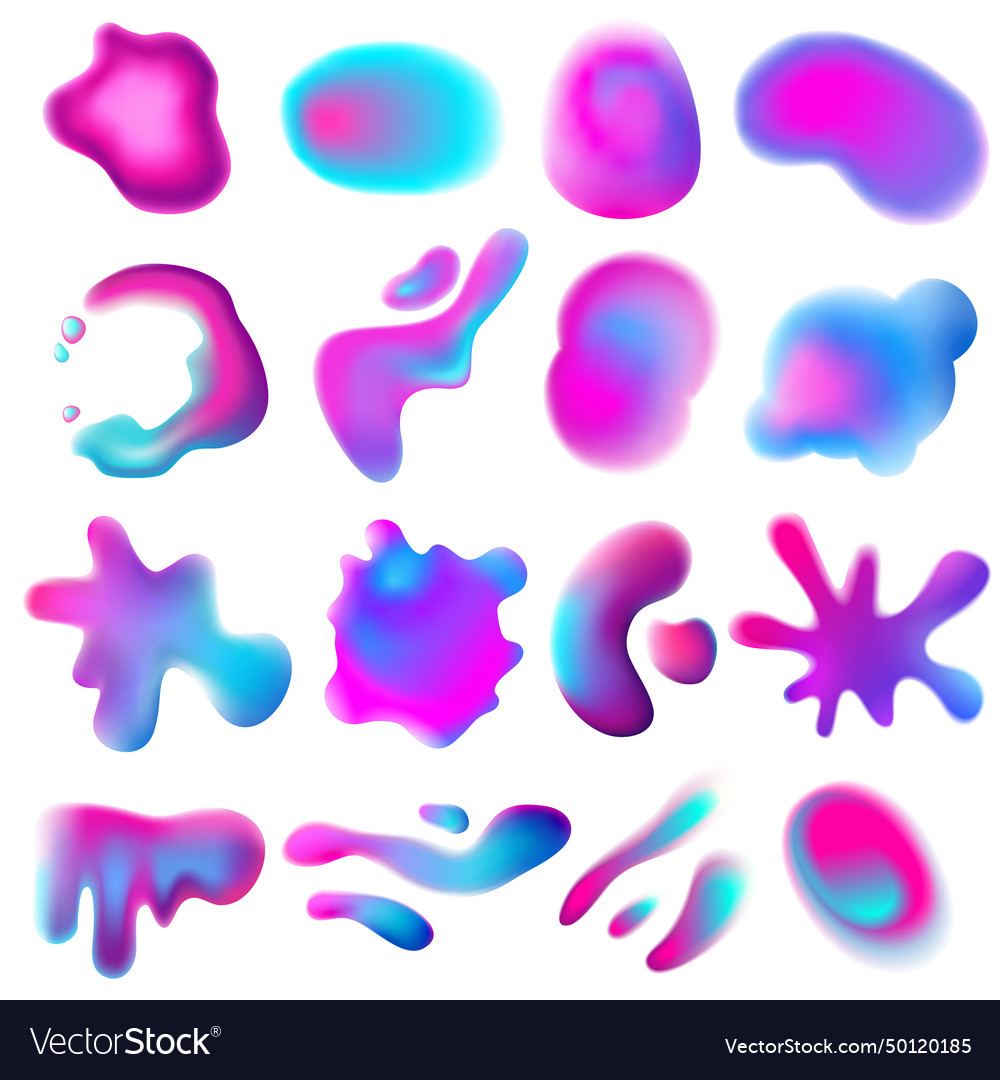 Gradient design elements set Royalty Free Vector Image