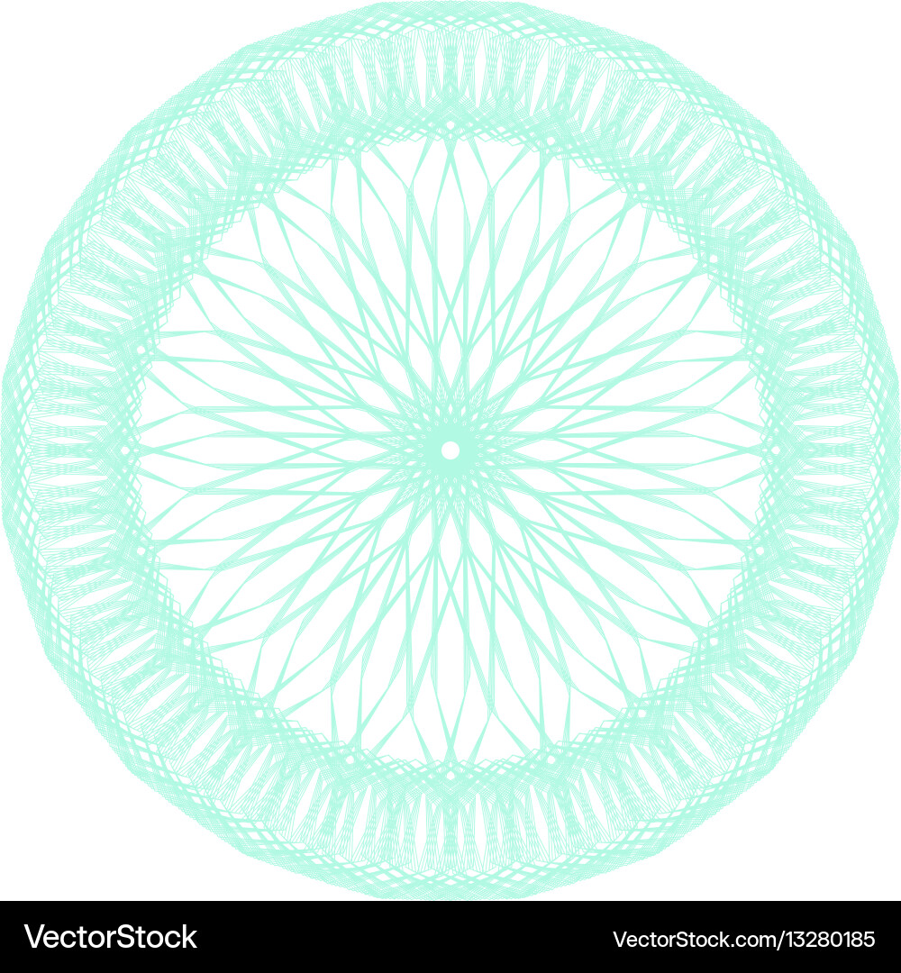 Guilloche pattern rosette for play money or othe Vector Image