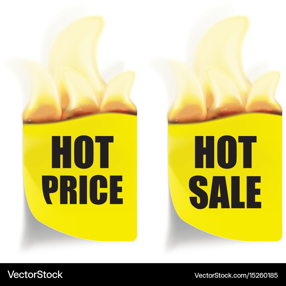 Hot price sales labels Royalty Free Vector Image
