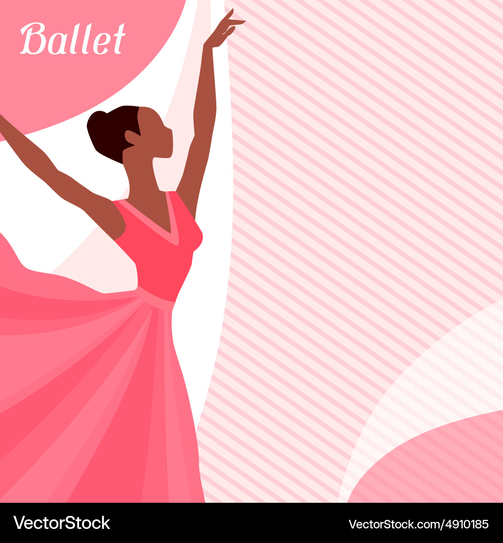 Invitation card to ballet dance show with Vector Image