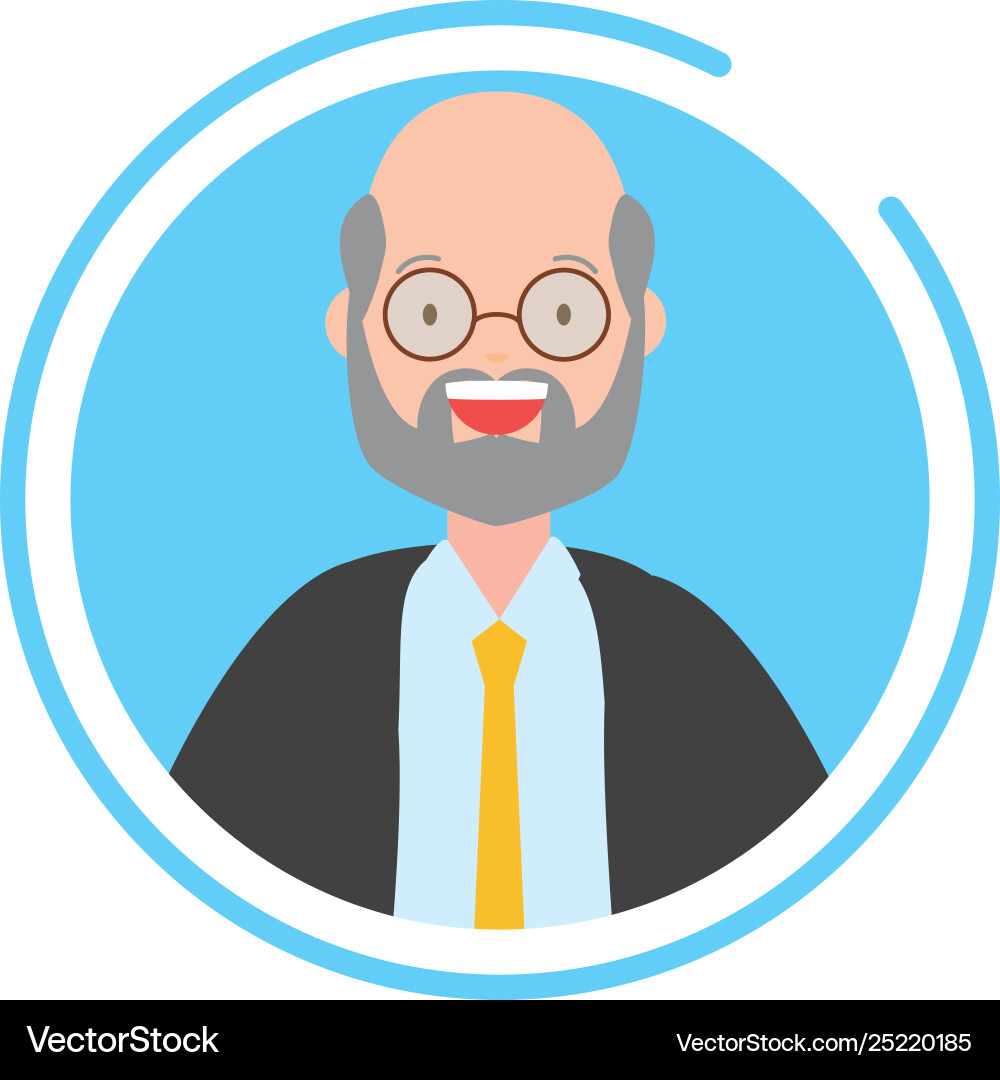 Man portrait character Royalty Free Vector Image