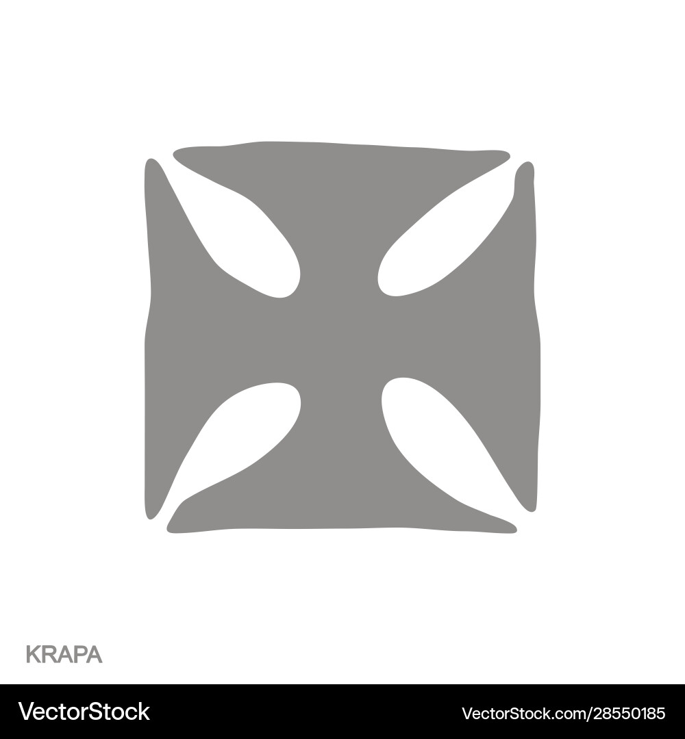 Monochrome icon with adinkra symbol krapa Vector Image