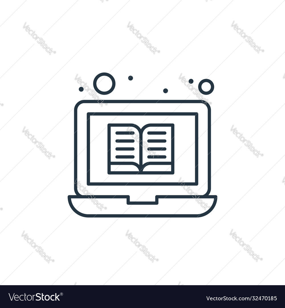 Online library icon library editable Royalty Free Vector